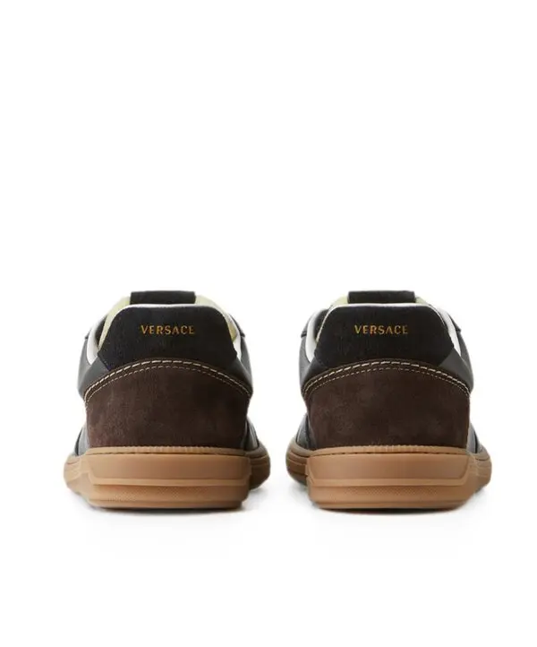 Versace Greca Court Nappa Suede Sneakers