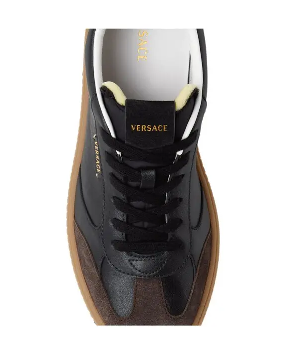 Versace Greca Court Nappa Suede Sneakers