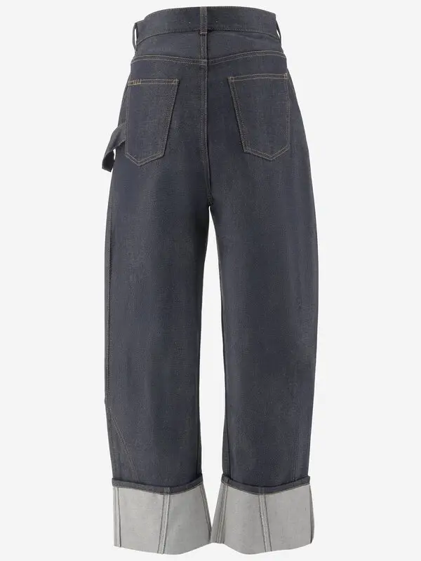 J.W.ANDERSON Twisted Turn-up Workwear Denim Jeans