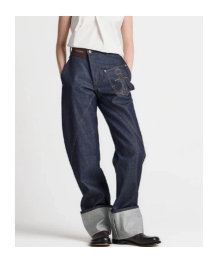 J.W.ANDERSON Twisted Turn-up Workwear Denim Jeans