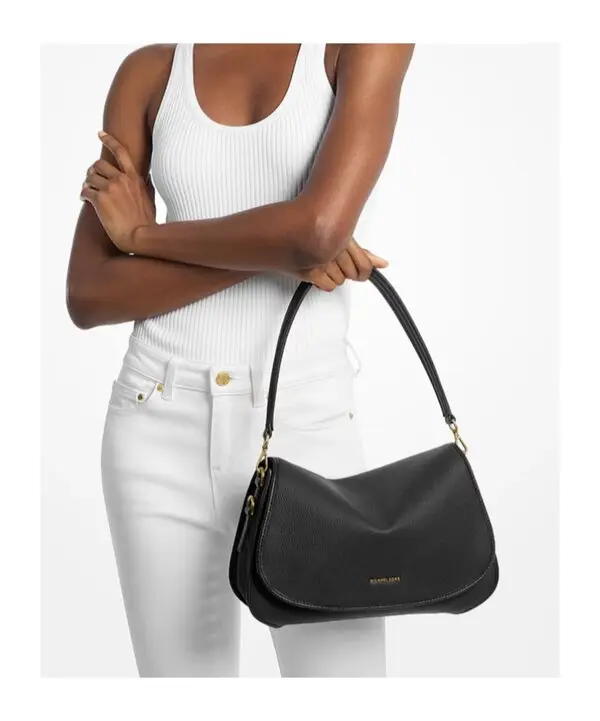 Michael Kors Holmes Medium Pebbled Leather Convertible Messenger Bag
