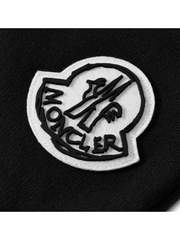 Moncler Logo Patch Drawstring Sweatpants - Black