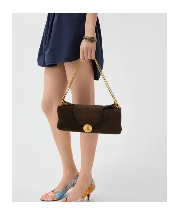 Versace Vivian Suede Clutch
