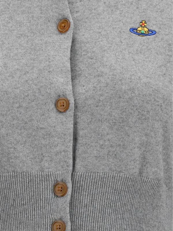VIVIENNE WESTWOOD Bea Cropped Cardigan - Grey