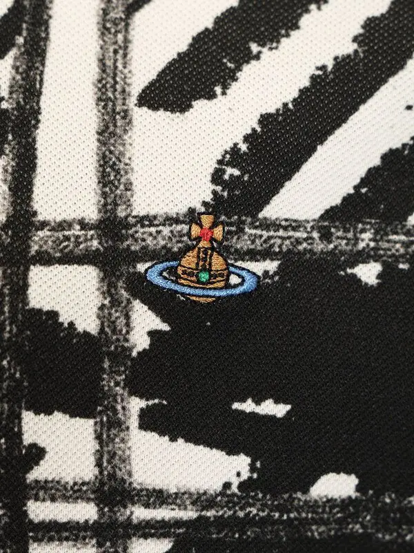 VIVIENNE WESTWOOD Abstract Printed Short-sleeved Polo Shirt