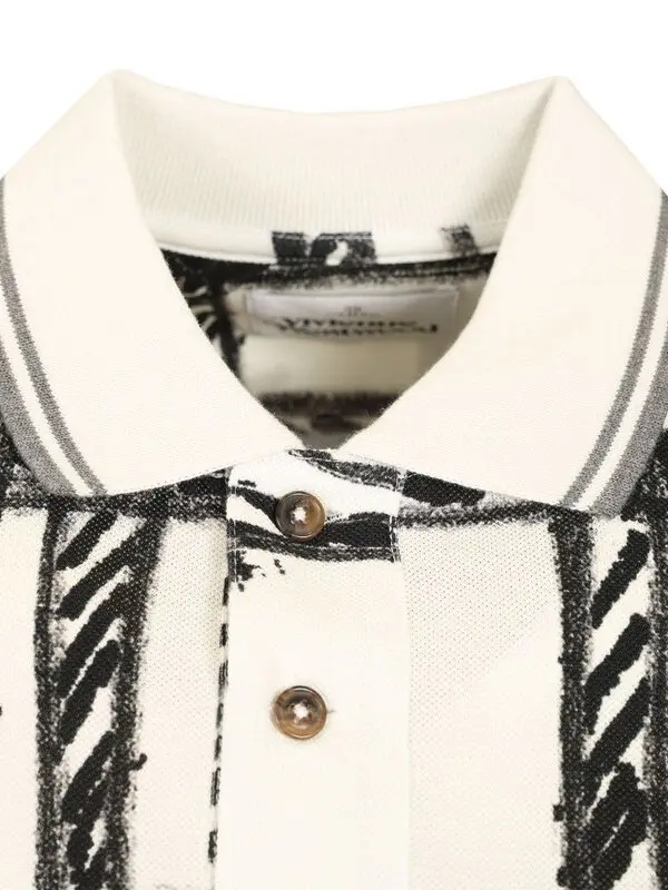 VIVIENNE WESTWOOD Abstract Printed Short-sleeved Polo Shirt