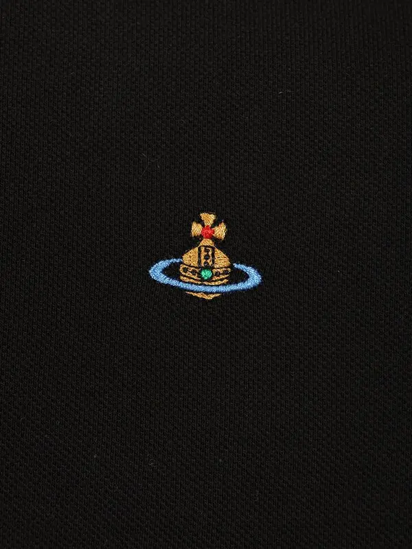 VIVIENNE WESTWOOD Classic Straight Hem Polo Shirt - Black