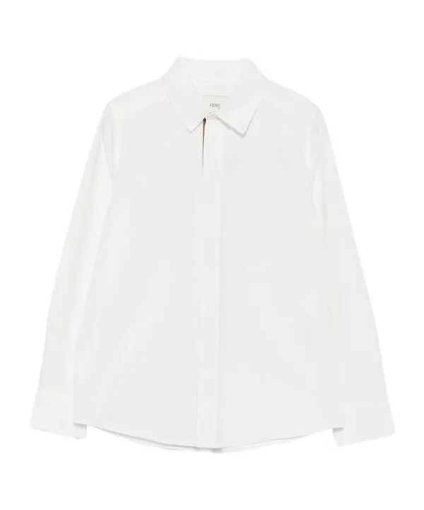 Fendi Concealed-fastening Long-sleeve Shirt - White