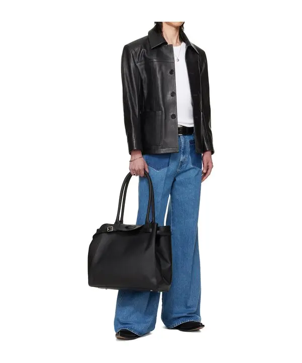 LU'U DAN Bruce Lee X Collaboration Creep Collared Leather Jacket