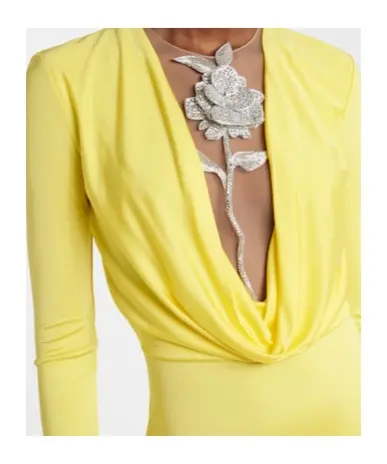David Koma Embellished Jersey Gown