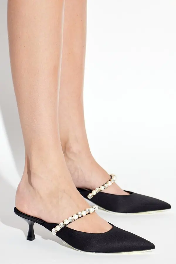 Stella McCartney Elsa Heeled Mules - Black