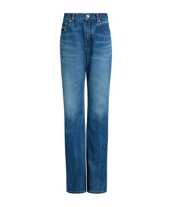 Alaïa Bootcut Denim Jeans - Blue