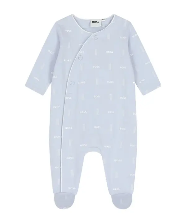 Hugo Boss Patterned Babywear Set - Blue