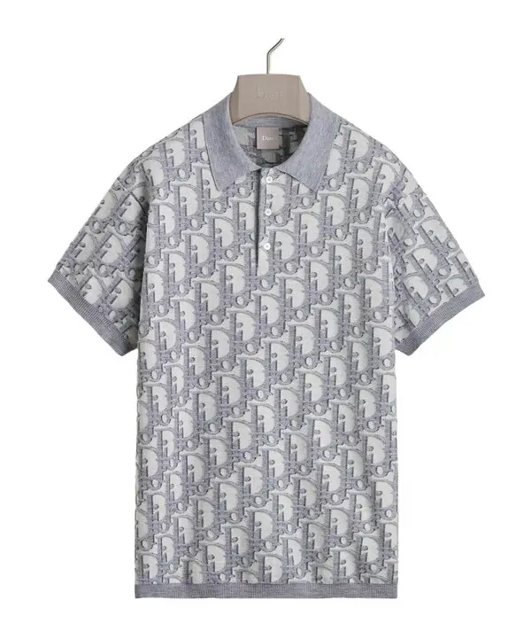 Dior Oblique Polo Shirt, Regular Fit - Gray