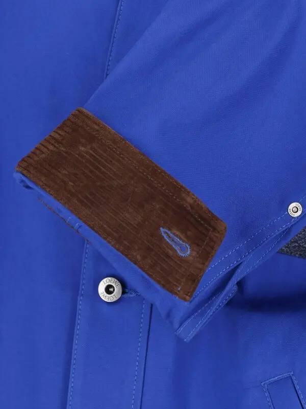 Loewe Long Sleeve Jacket With Embroidered Logo - Blue