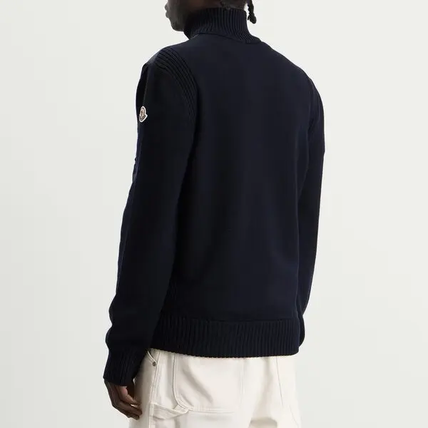 Moncler Hybrid Padded Front Wool Zip Jacket