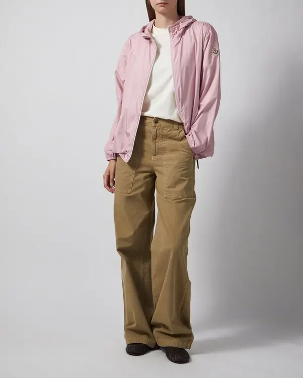 Moncler Fegeos Hooded Windbreaker Jacket - Pink