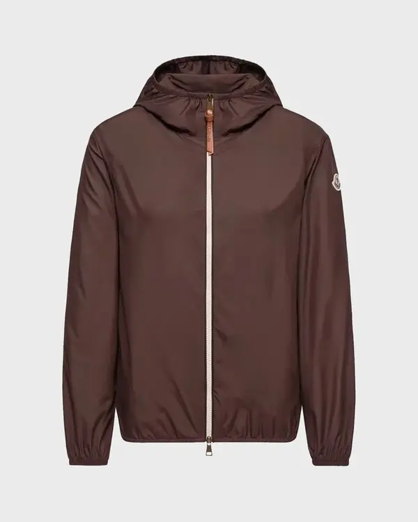 Moncler Fegeos Hooded Windbreaker Jacket - Brown