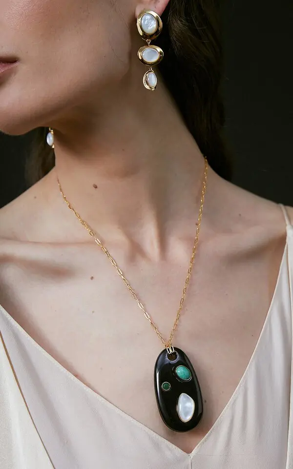 LIZZIE FORTUNATO Reliquary Pendant Necklace