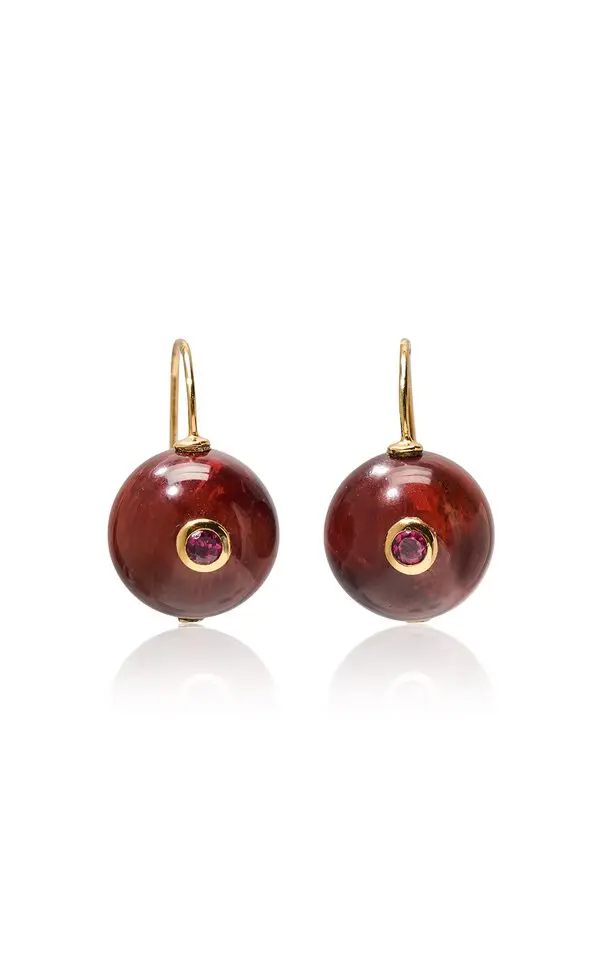 LIZZIE FORTUNATO Comet Earrings In Tigers Eye