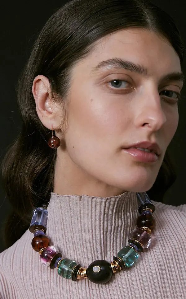 LIZZIE FORTUNATO Comet Earrings In Tigers Eye