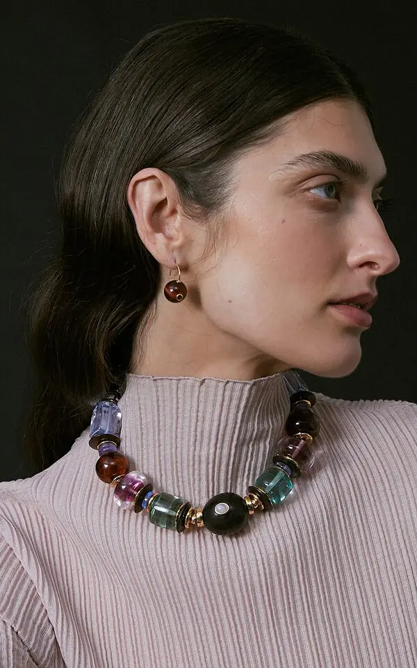 LIZZIE FORTUNATO Comet Earrings In Tigers Eye