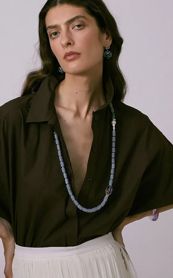 LIZZIE FORTUNATO Mesa Earring In Green Haze