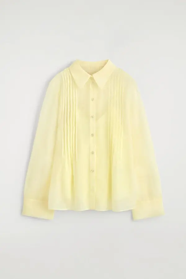 Cos Sheer Pintucked Shirt