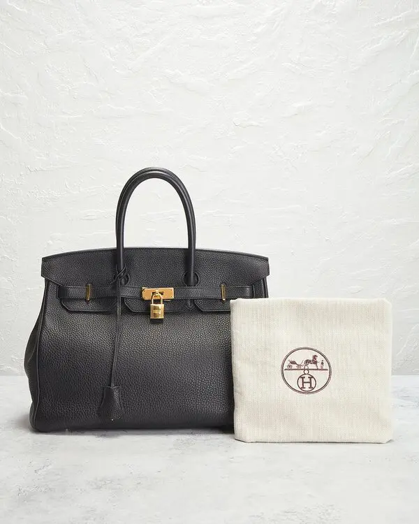 FWRD RENEW Hermes Togo Birkin 35 Handbag - Etain