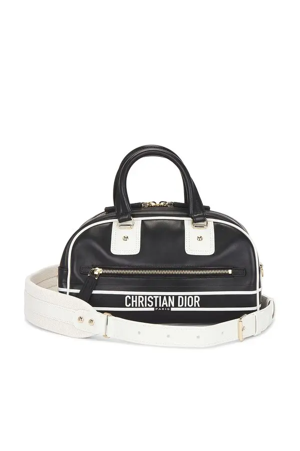 Dior Vibe Zip Bowling Bag In Calfskin