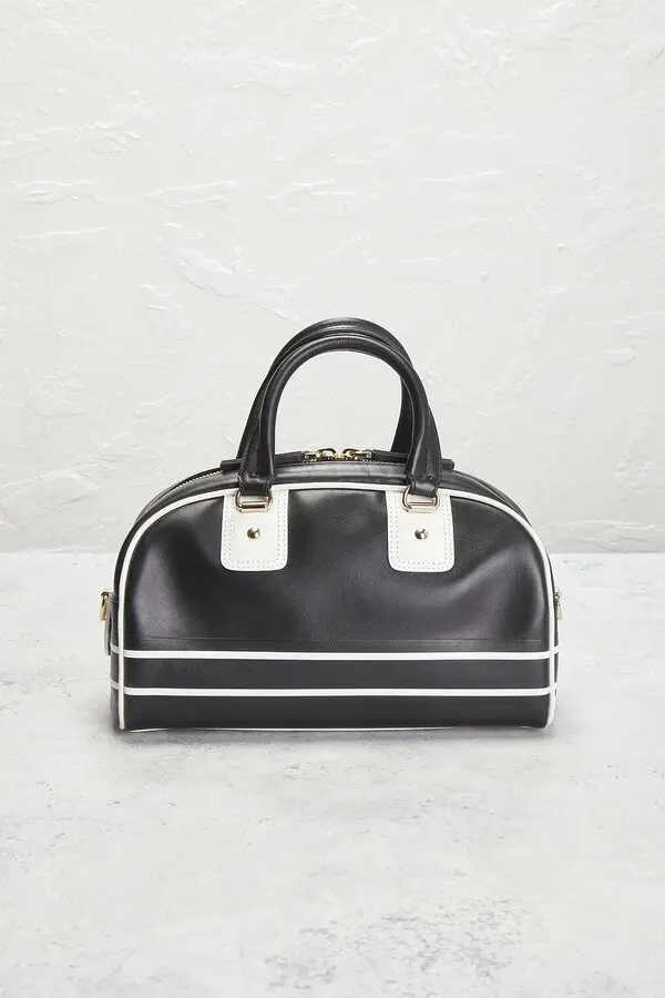 Dior Vibe Zip Bowling Bag In Calfskin