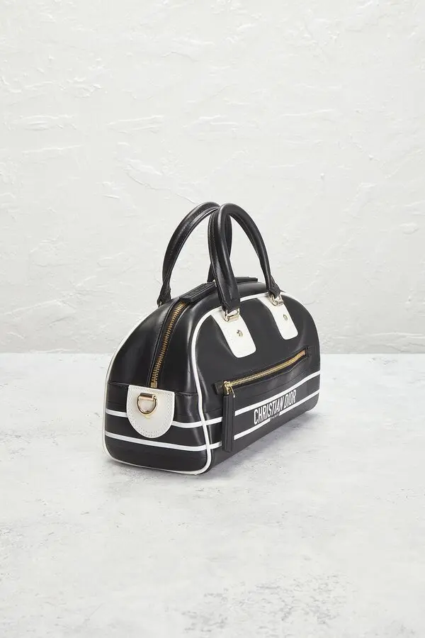 Dior Vibe Zip Bowling Bag In Calfskin