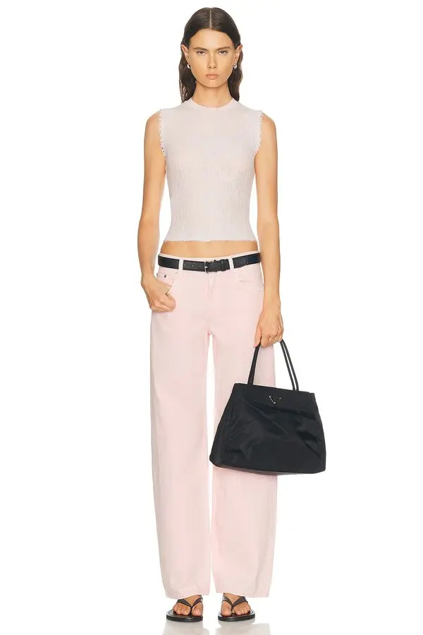Helmut Lang Linen Crew Tank Top