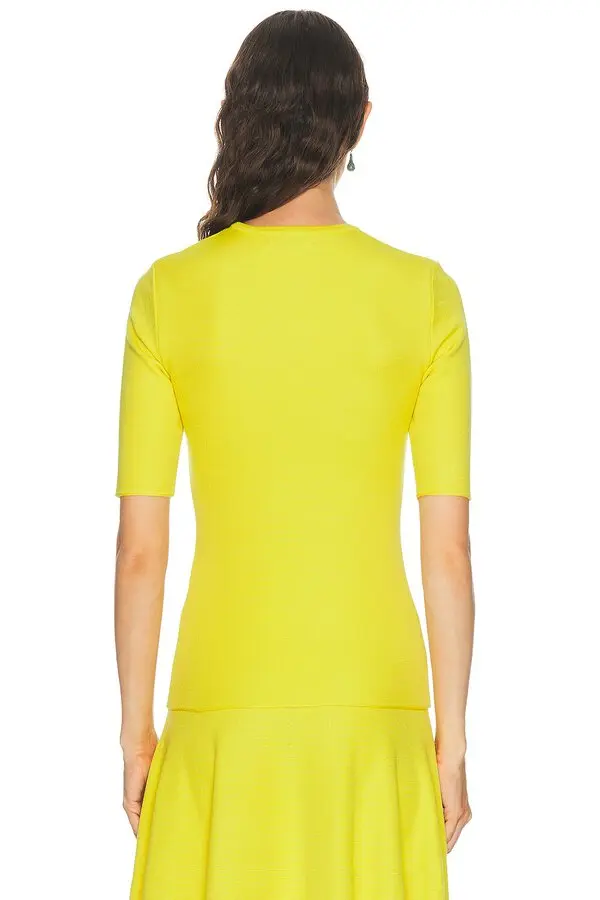 Gabriela Hearst Axis Crewneck Short Sleeve Top