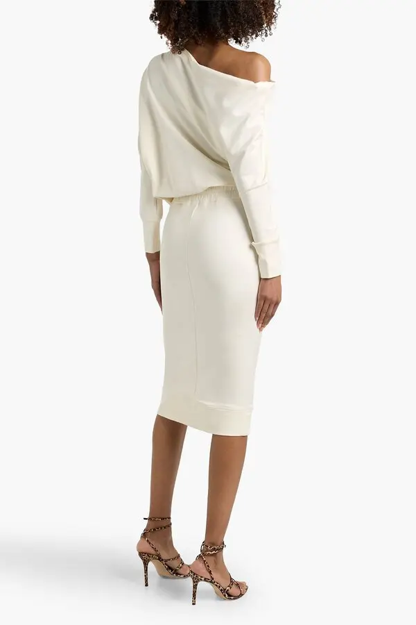 TOM FORD Oneshoulder Silkblend Jersey Midi Dress