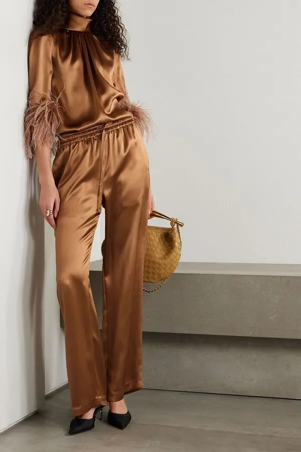 Dolce & Gabbana Silksatin Straightleg Pants