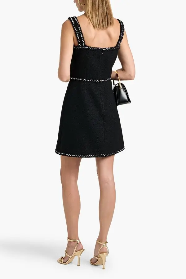 Alexander McQueen Embellished Woolblend Tweed Mini Dress