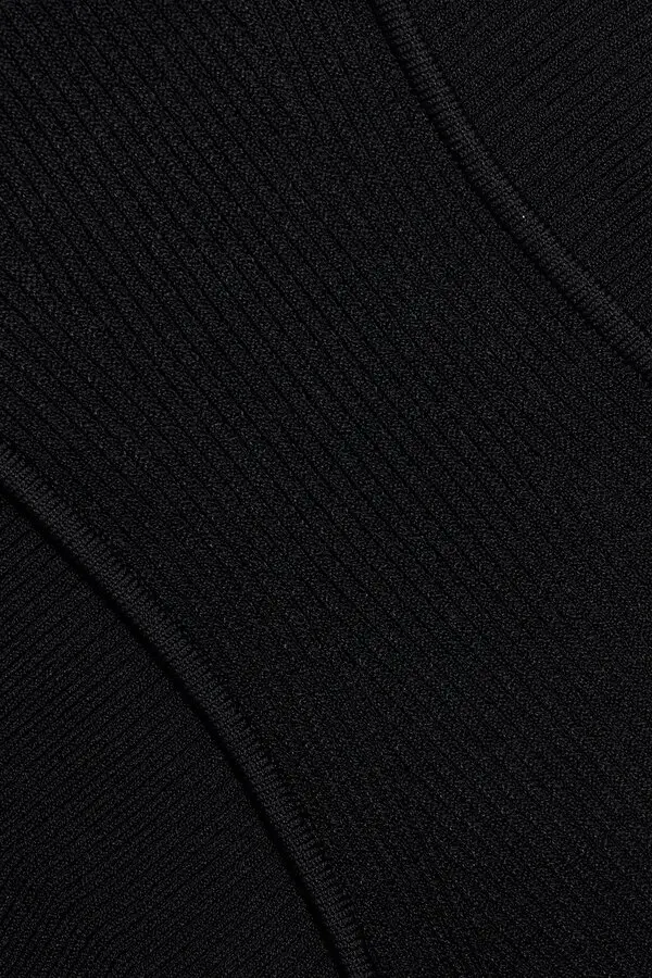 Alexander McQueen Cutout Ribbedknit Midi Dress