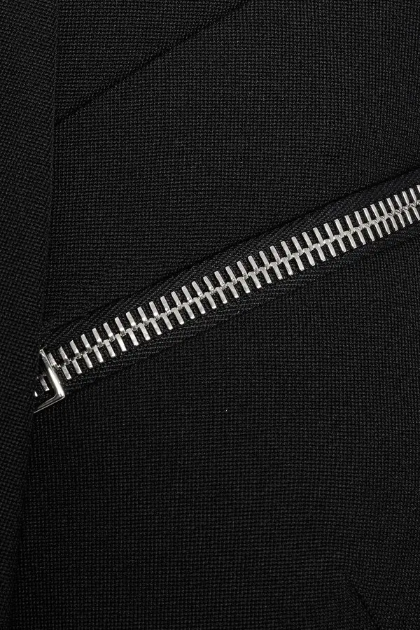 Alexander McQueen Zipdetailed Wool Blazer