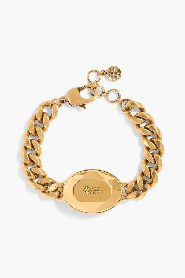 Alexander McQueen Burnished Tone Bracelet - Gold