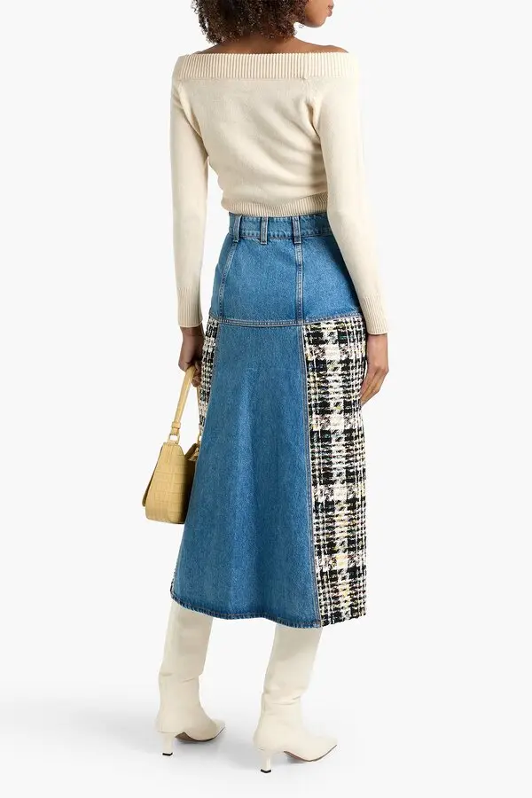 Alexander McQueen Offtheshoulder Wool And Cashmereblend Sweater