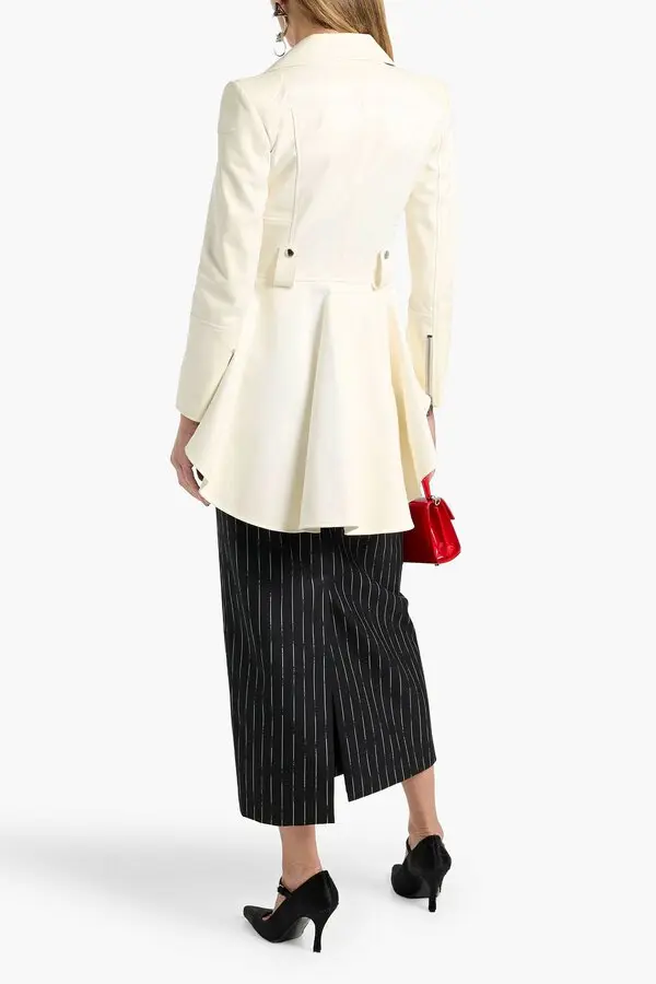 Alexander McQueen Leather Peplum Biker Jacket