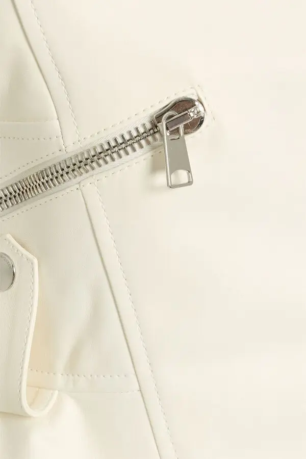 Alexander McQueen Leather Peplum Biker Jacket