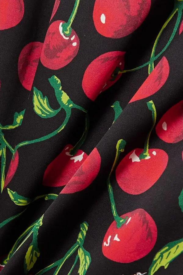 DOLCE&AMP;GABBANA Printed Silkblend Satin Mini Dress