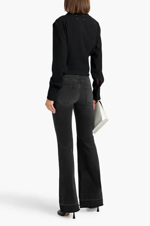 Stella McCartney Chainembellished Highrise Flared Jeans
