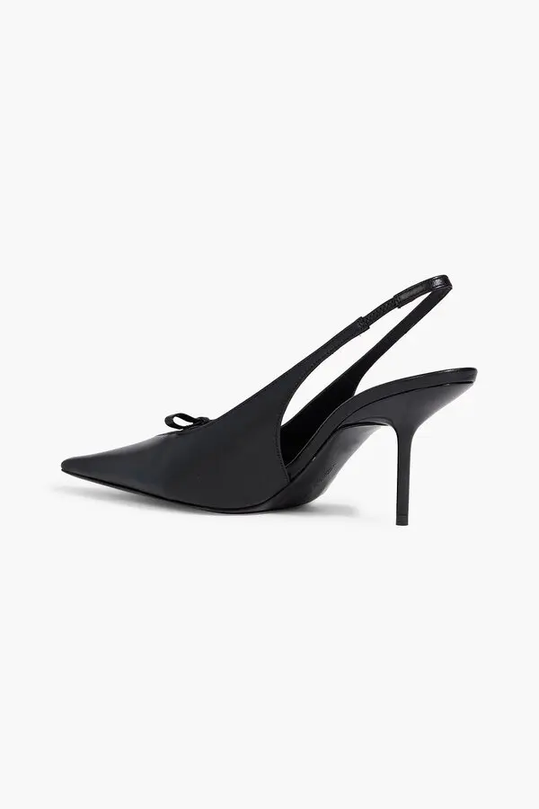 Victoria Beckham Bowdetailed Leather Slingback Pumps