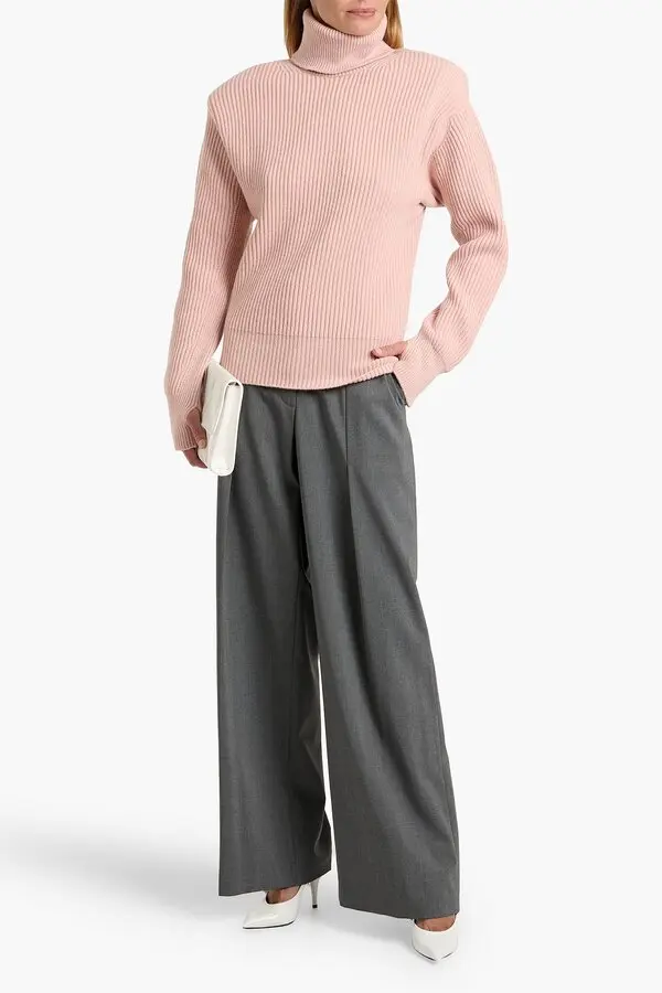 Stella McCartney Ribbed Woolblend Turtleneck Sweater