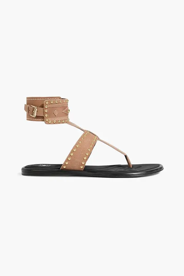Emilio Pucci Emilia Studded Suede Sandals - Neutral