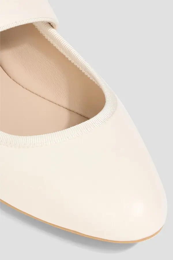 STUART WEITZMAN Piper Embellished Leather Mary Jane Flats