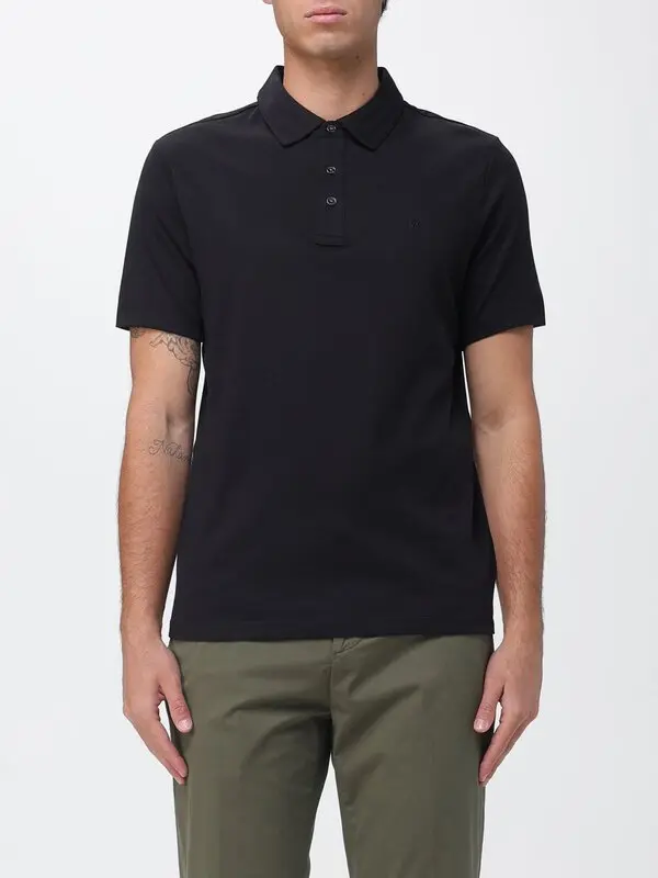 Michael Kors Polo Shirt In Cotton - Black